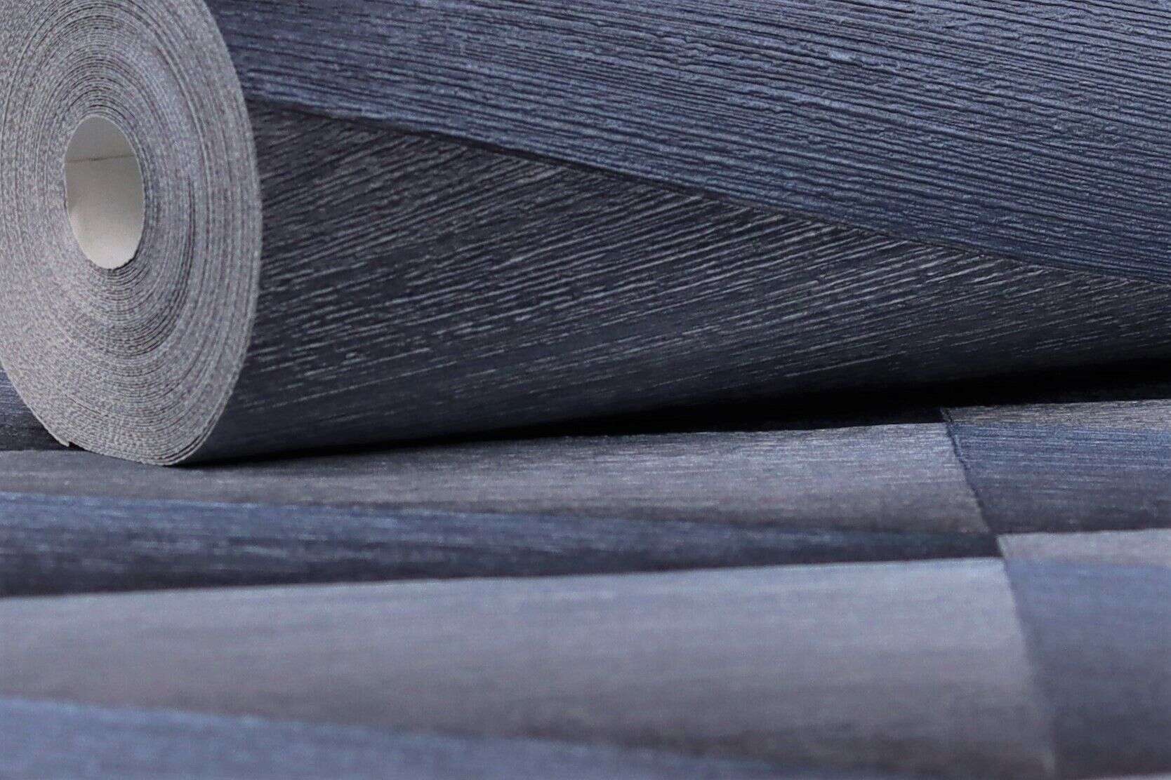 Graphic non-woven wallpaper in silver & blue - Composition 554656 | 0 ...