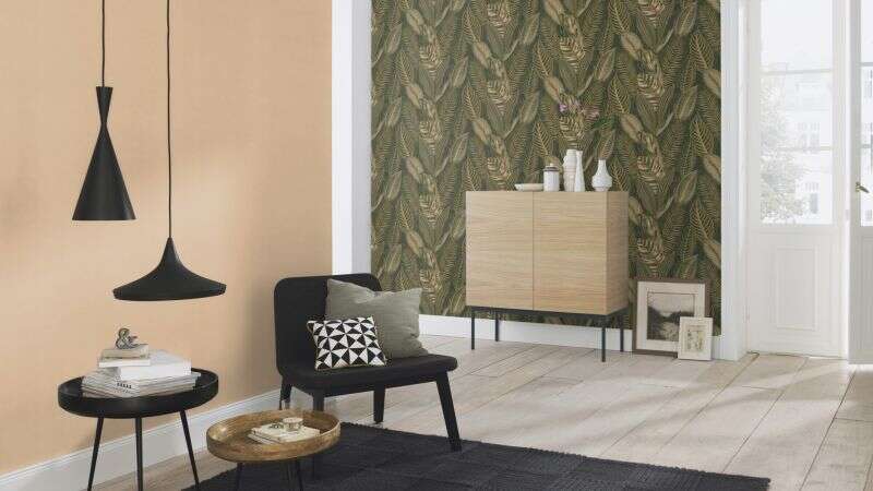 Blätter Vliestapete in Grün-Dunkelgrün African Queen III 751826 | Grün ...