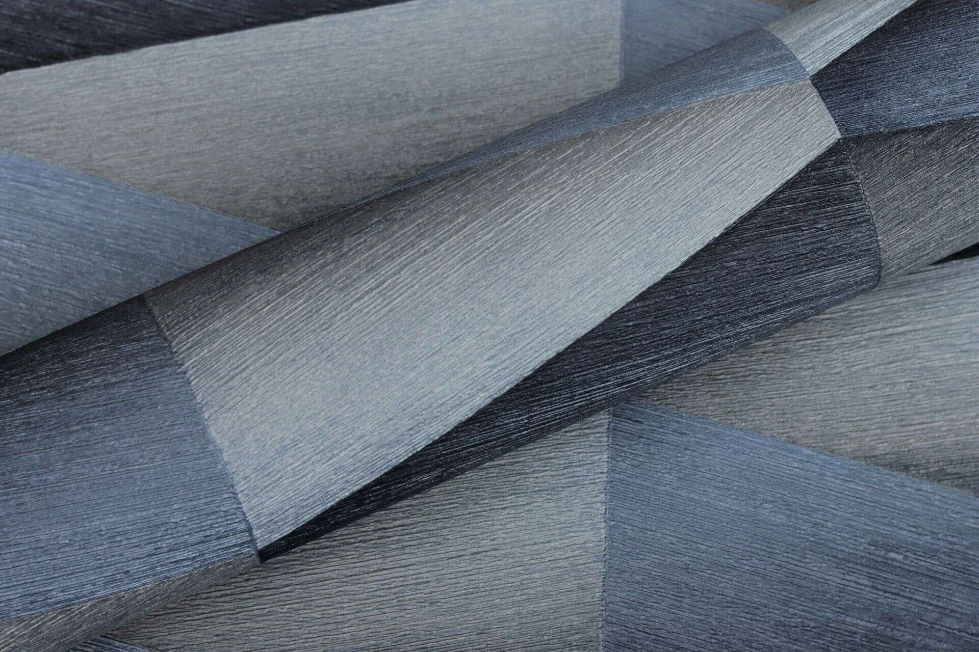 Graphic non-woven wallpaper in silver & blue - Composition 554656 | 0 ...