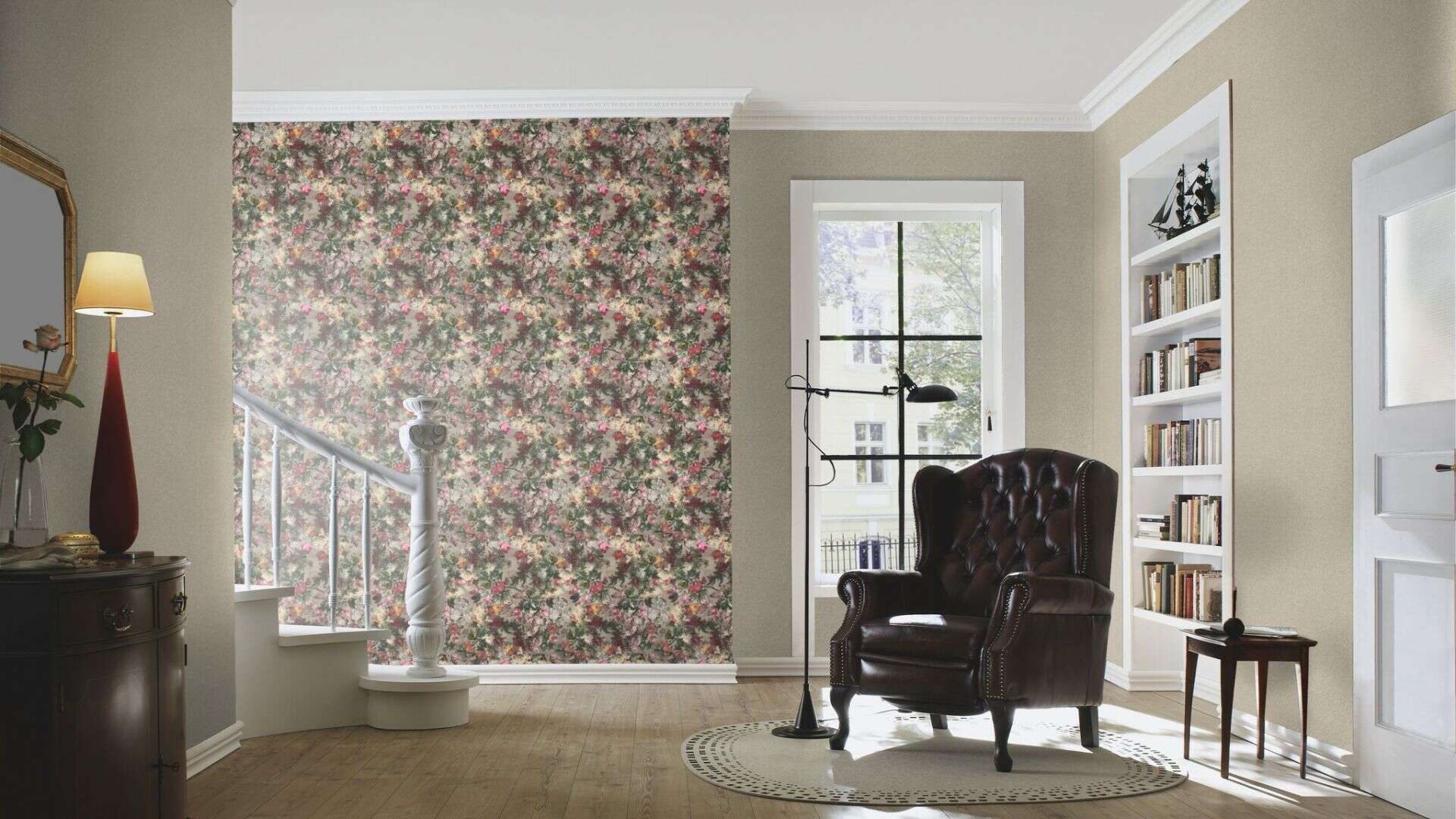 Non-woven floral wallpaper in pink & beige - Passepartout 605631 | 0,53 ...