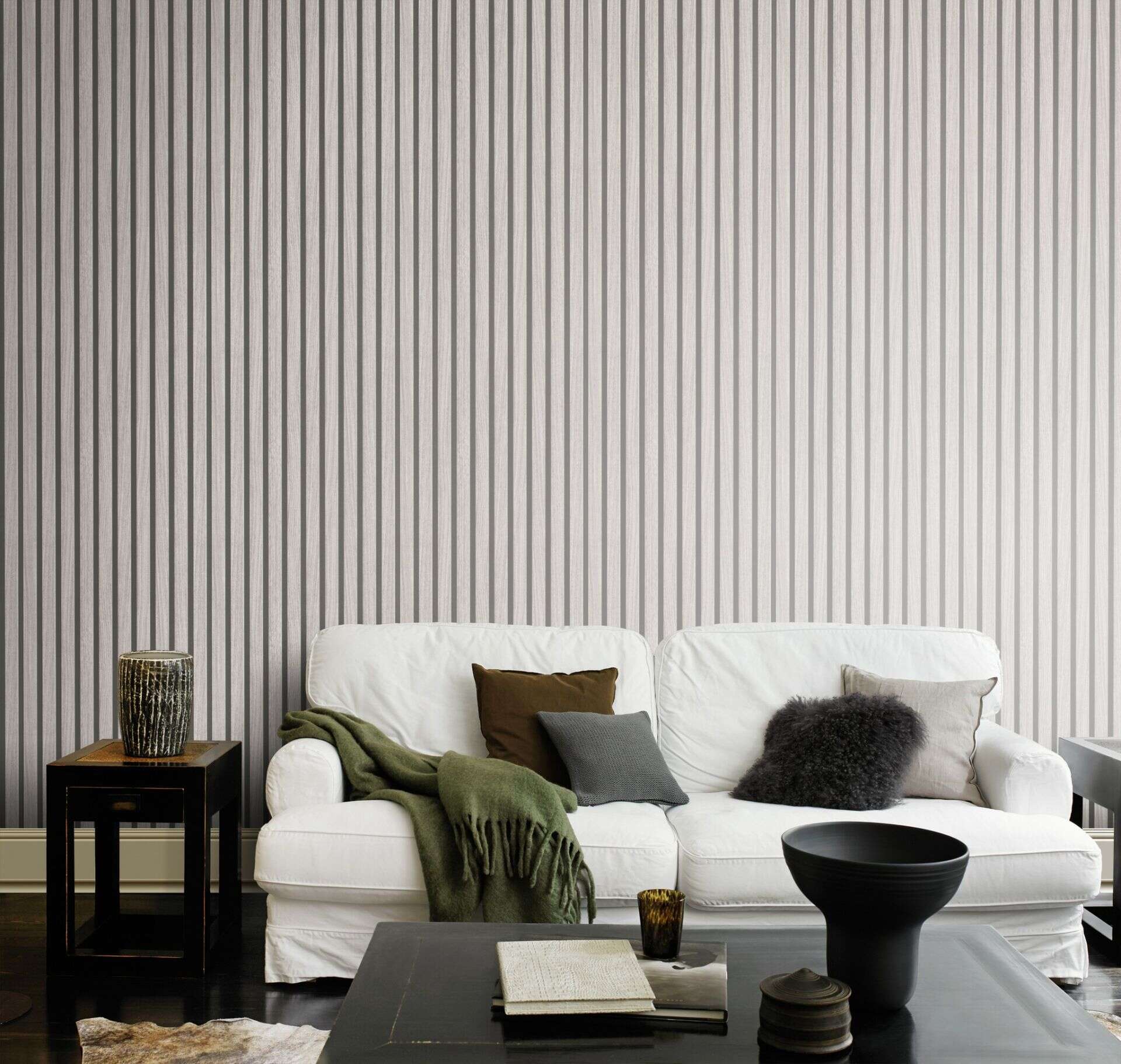 Paper wallpaper 278415 Wood panels in gray | 10-278415