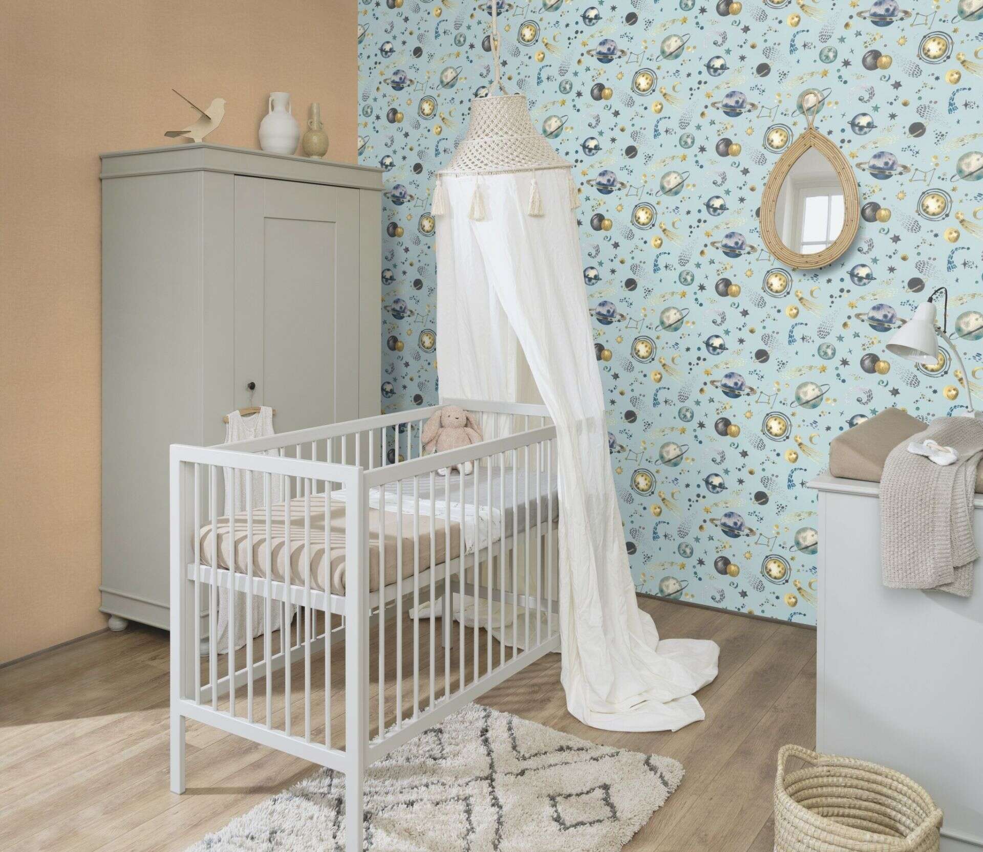 Wallpaper space and planets in Blue Kids World 300949 | 0,53 m | 10,05 ...