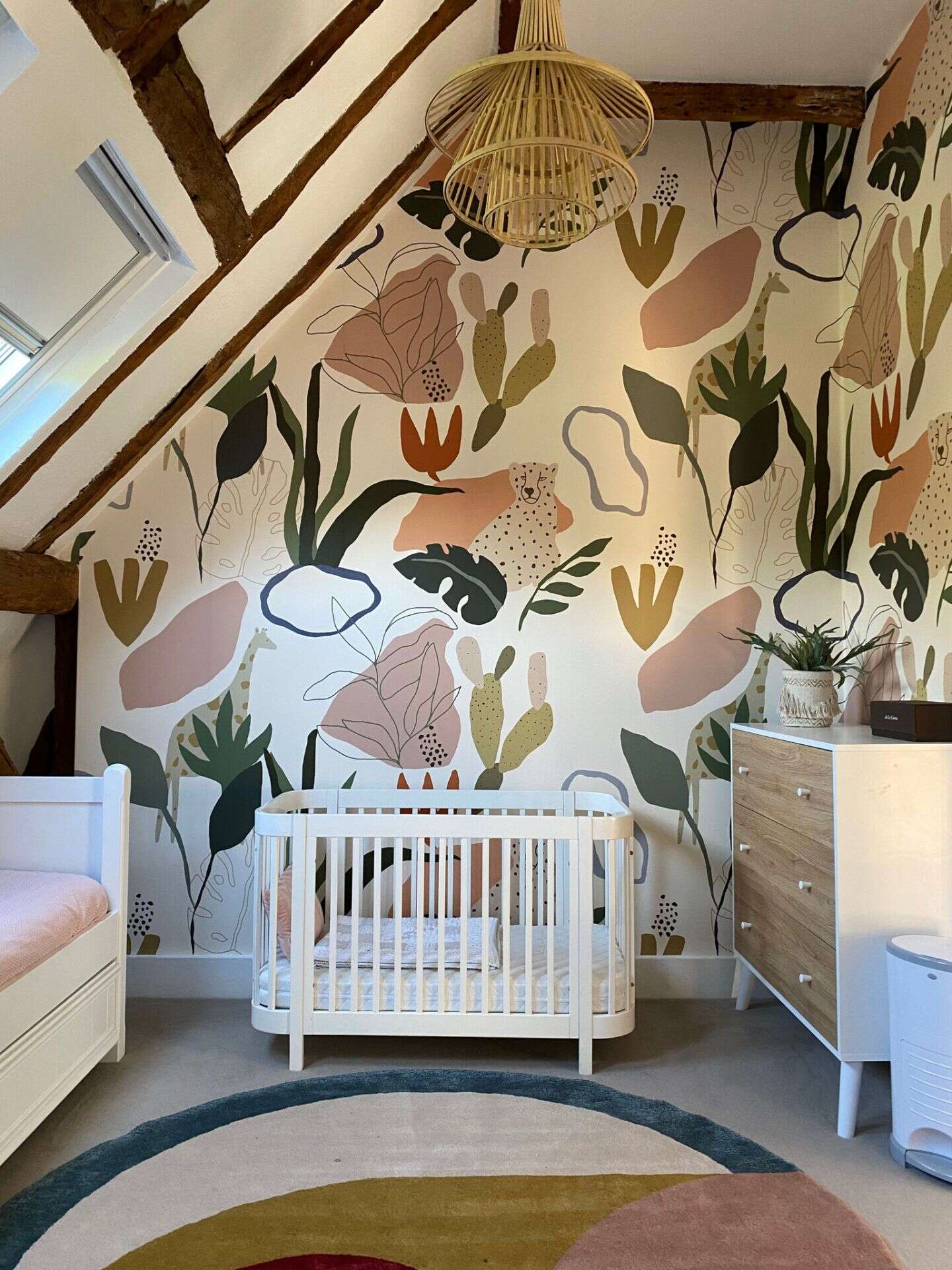 Wall mural Safari in Multi | Roomblush - RB246 | 2,0 m | 2,85 m | Rosa ...