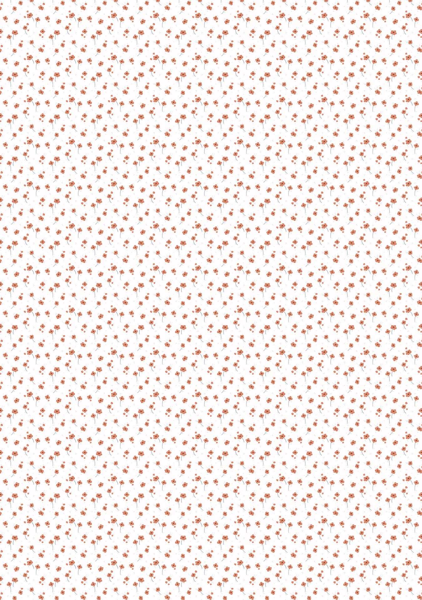 Wall mural Little Flowers in Red | Roomblush - RB002-RC | 2,0 m | 2,85 ...