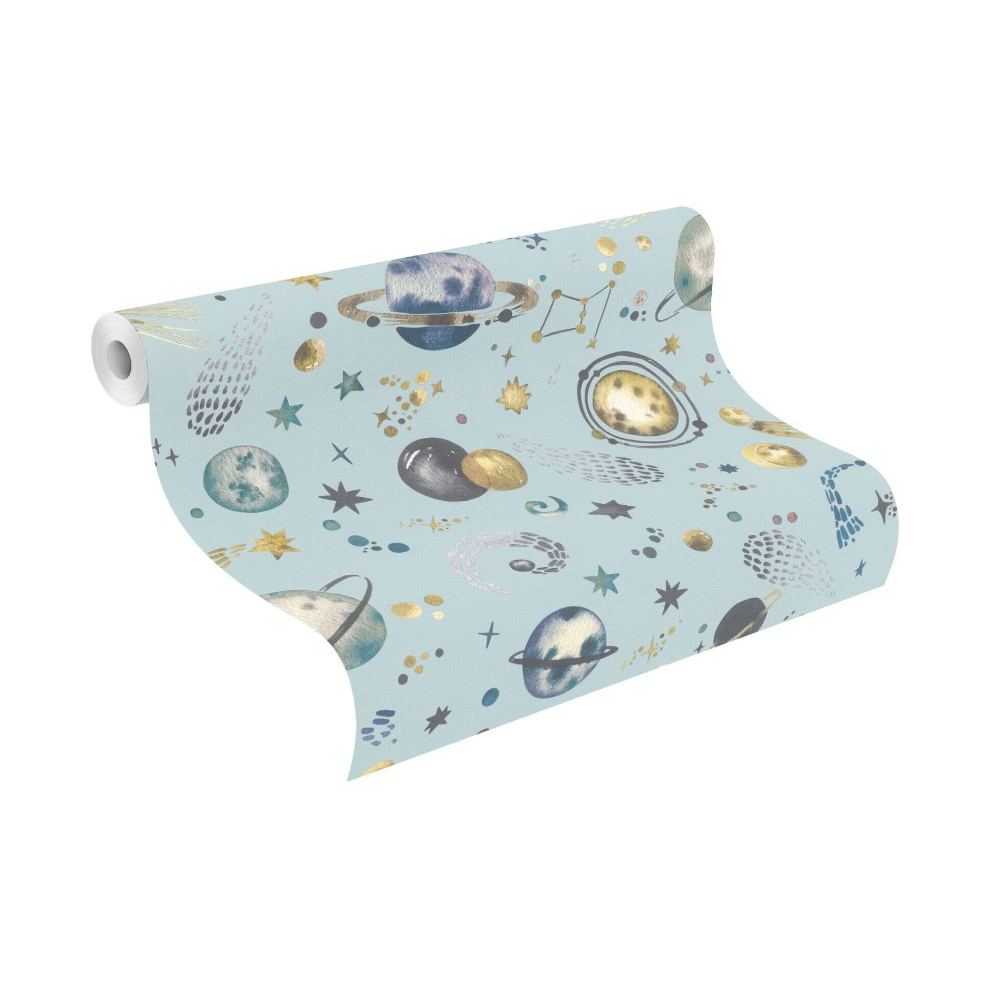 Wallpaper space and planets in Blue Kids World 300949 | 0,53 m | 10,05 ...