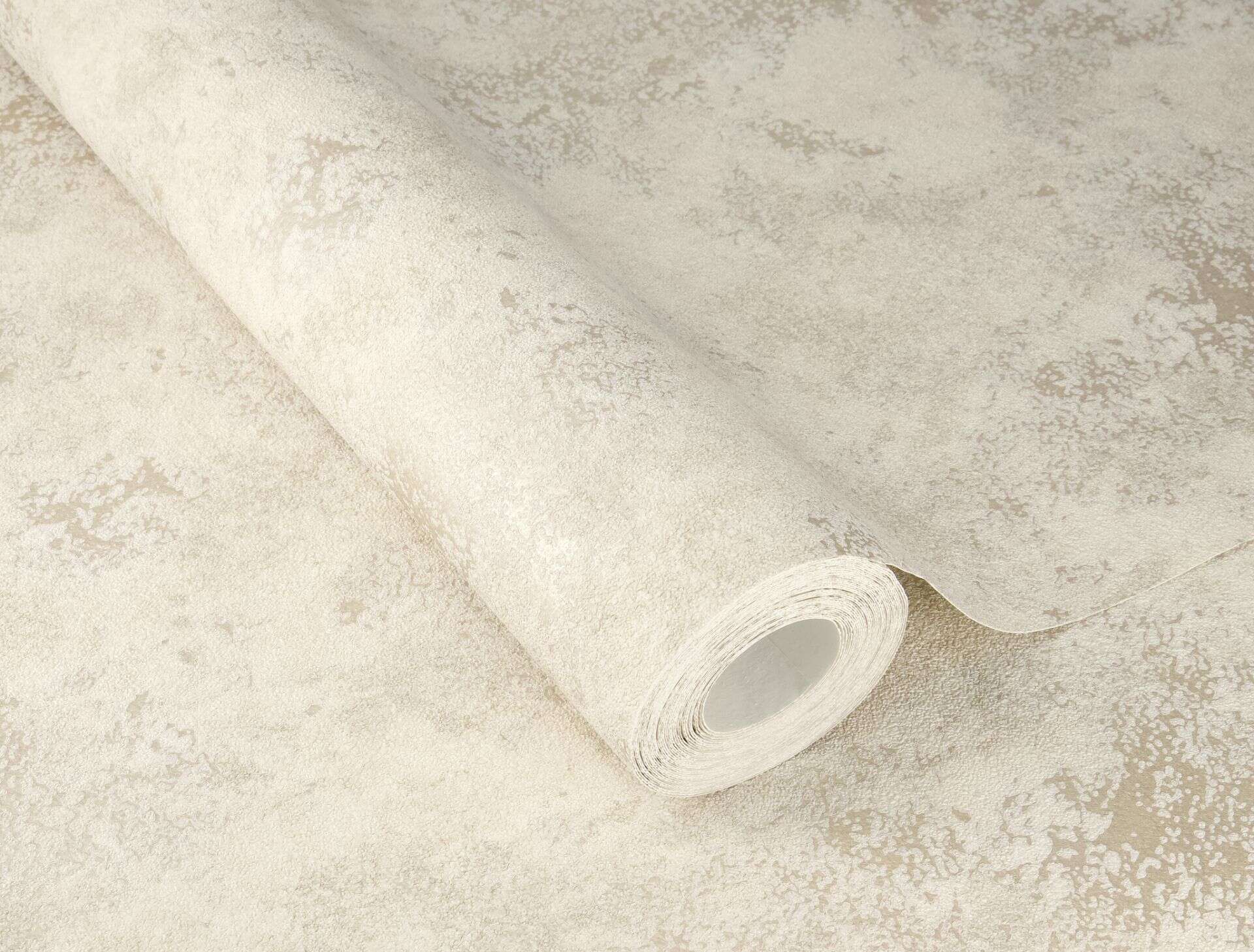 Sponge pattern non-woven wallpaper in beige-dark gray Selection double wide 910377 | 10-910377